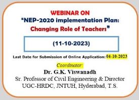 JNTUH - UGC-HUMAN RESOURCE DEVELOPMENT CENTRE (UGC-HRDC)